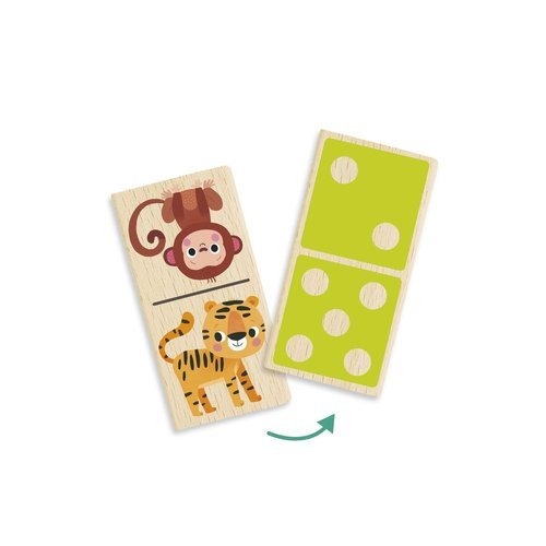Dominó animales del zoo en madera – La Chata Merengüela